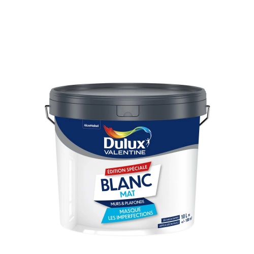 DULUX VALENTINE Peinture mur et plafond blanc mat DULUX VALENTINE 10 litres